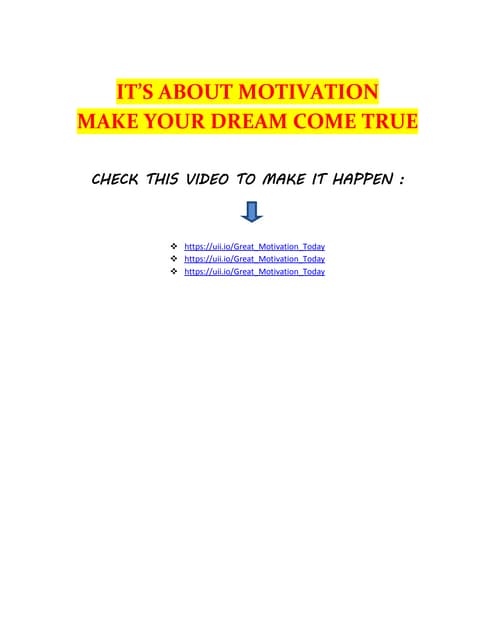 Motivation tablets | PDF