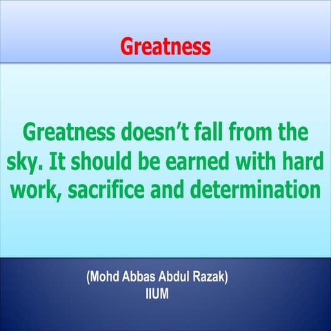 Greatness | PDF