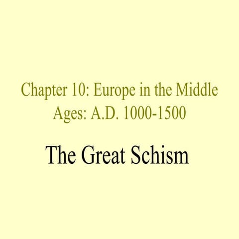 Great schism | PPT