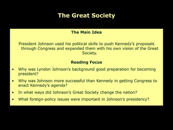 The great society & lbj | PPT