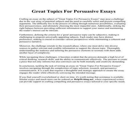 Great Topics For Persuasive Essays.pdf