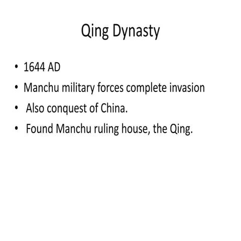 QING DYNASTY | PPTX