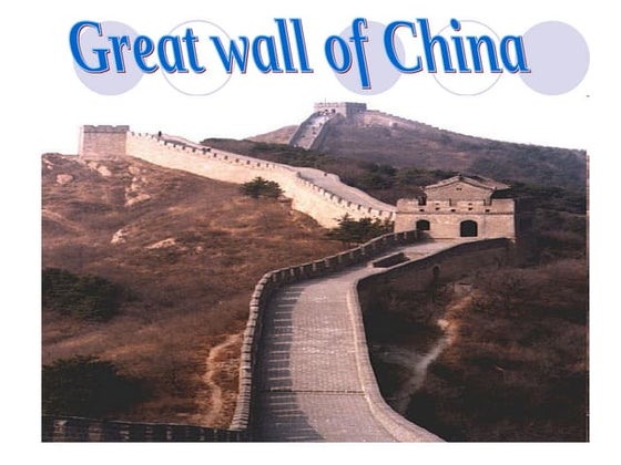 Presentation the great wall of china | PPTX