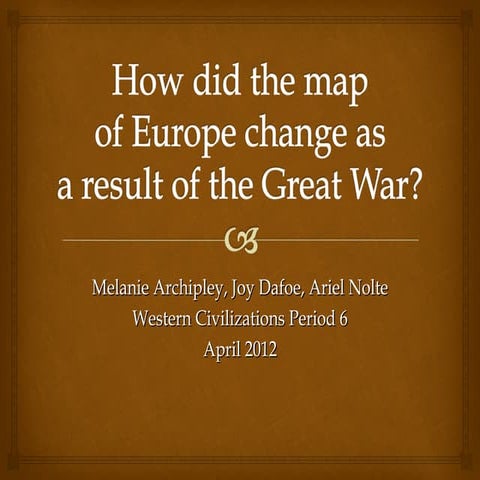 Great War Geography | PPT