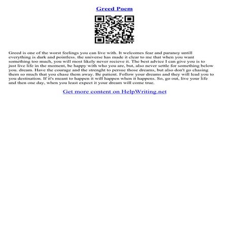 Greed Essays | PDF