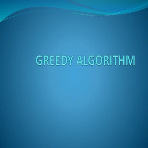 What Is Greedy Algorithm Ppt