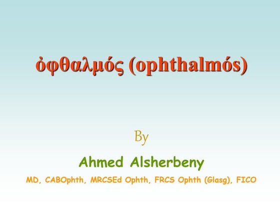 Mnemonics of Ophthalmology III | PPT