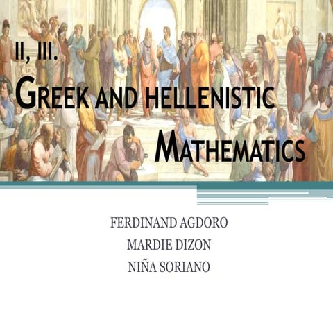 Greek and hellenistic mathematics | PPTX | Science