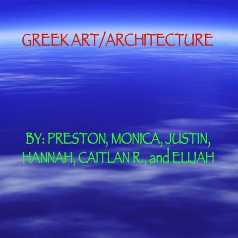 Greek Art and Architecture | PPT