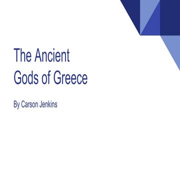 The gods and goddesses of Ancient Greece | PPT