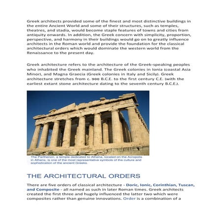 A Review Analysis Of Ancient Greek Architecture – SVFH