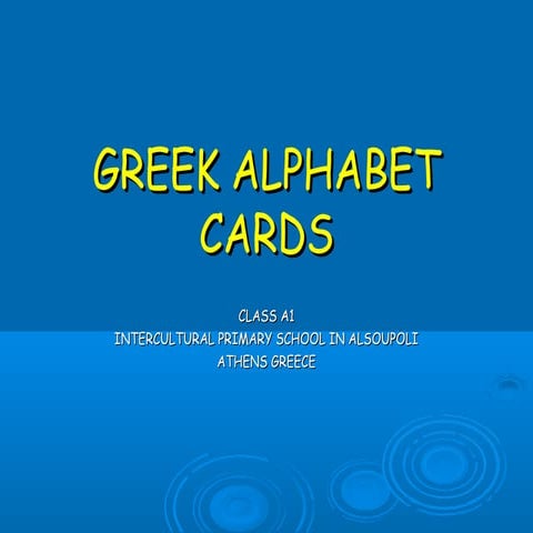 Greek alphabet cards | PPT