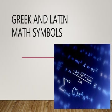Greek and latin math symbols | PPTX | Science