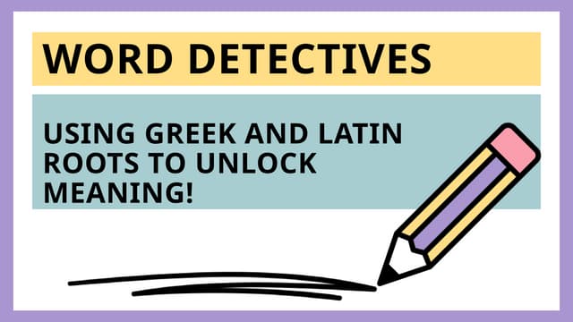 Greek And Latin root & affixes Ppt | PPT