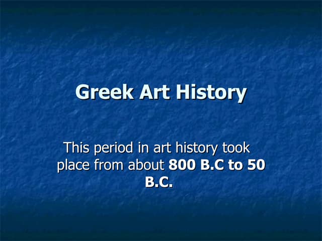 Greek and Roman Art | PPTX