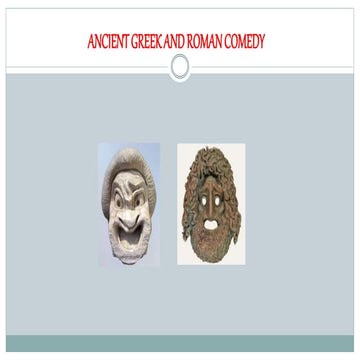 Ancient Greek Comedy Aristophanes