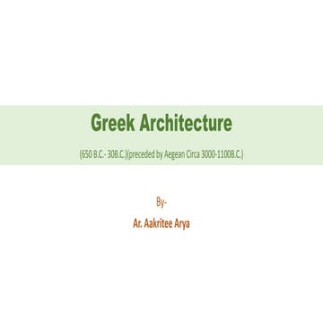 Greek architecture | PPT