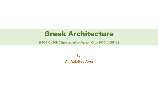HOA-CLASSICAL ARCHITECTURE & EARLY CHRISTIAN ARCHITECTURE.pptx | Hinduism | Religion & Spirituality