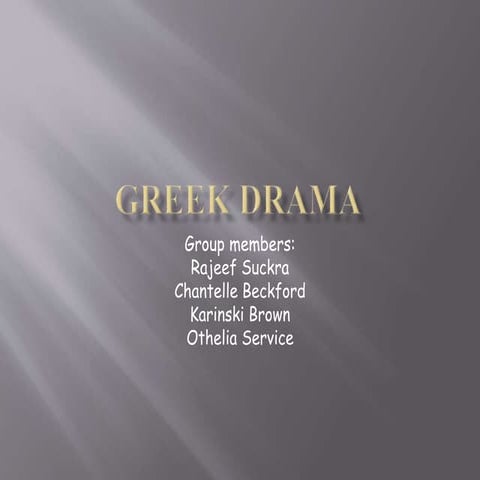 Greek Drama | PPTX