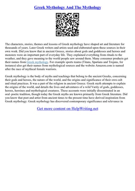 1 greek mythology overview why study myths | PPTX