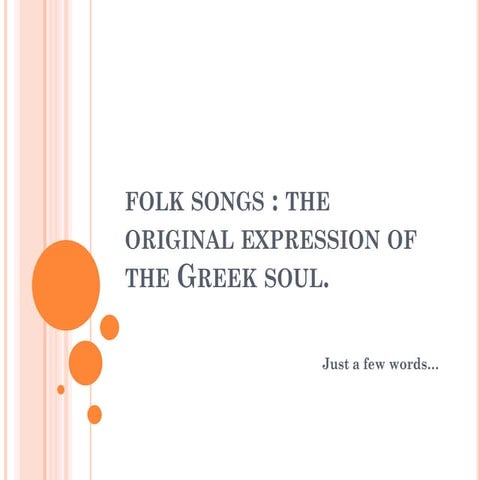 Greek folk songs overview (comenius) | PDF