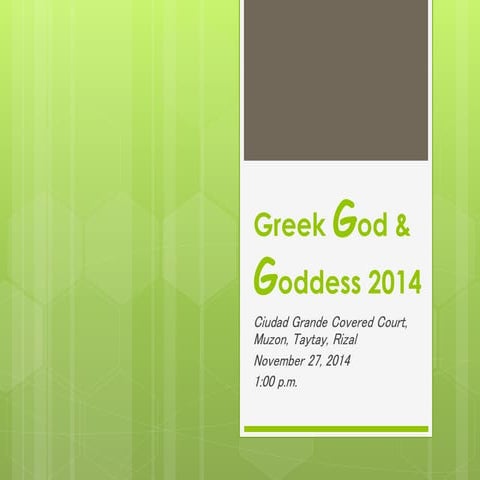 Greek god & goddess 2014 ppt | PPT