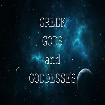 The Olympian Greek Gods and Goddesses | PPTX