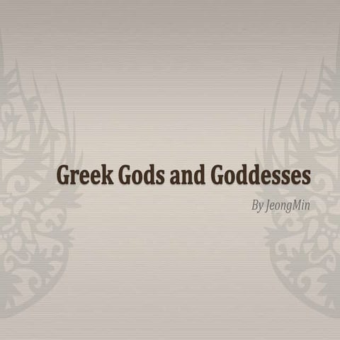 Greek gods and goddesses term 1 | PPT