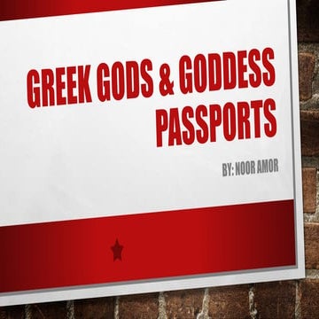 Greek gods & goddess passports | PPT