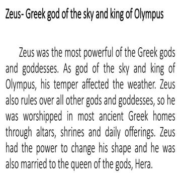 The twelve Olympian gods | PPTX