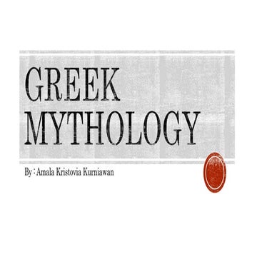 Greek myth basic information | PPTX