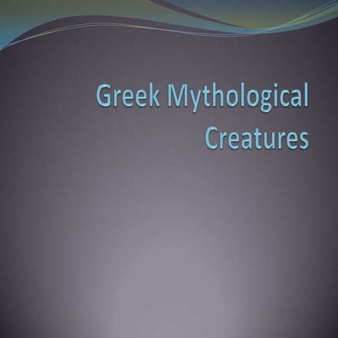 Chapter 5 Greek mythological creatures | PPT