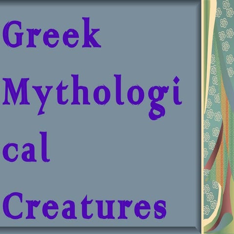 Greek mythological creatures | PPT