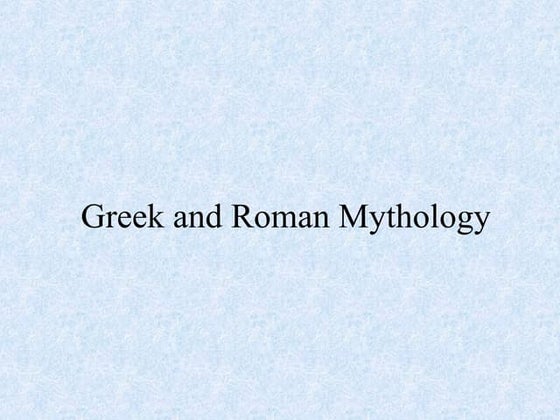 Greek Mythology | PPT | Hinduism | Religion & Spirituality