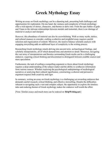 Mythology Essay.pdf | Hinduism | Religion & Spirituality