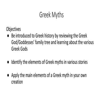 Introduction to Greek Mythology | PPT