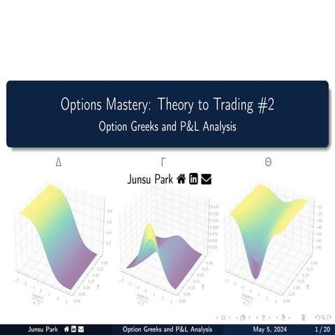 Greeks of Financial Derivatives - Mathematical finance | PDF