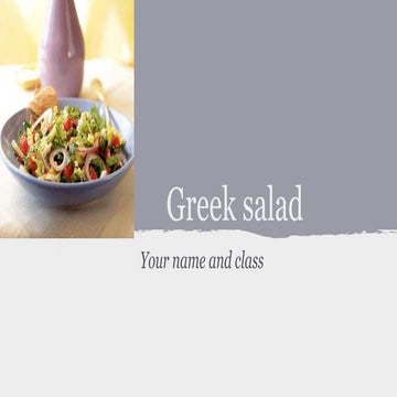 A recipe for a greek salad | PPTX