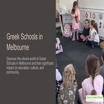 Greek Schools in Melbourne | PPTX
