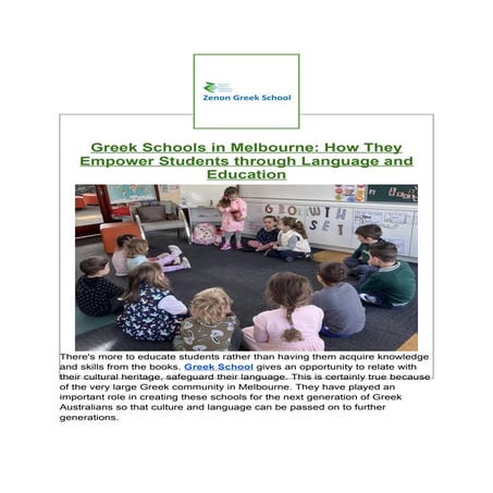 Greek Schools in Melbourne_ How They Empower Students through Language ...