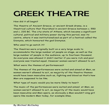 Greek Theatre | DOCX