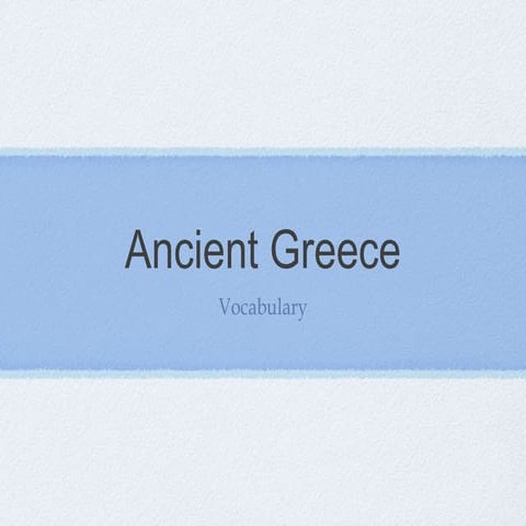 Greek vocab | PPT