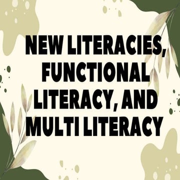 21ST CENTURY LITERACY FROM TRADITIONAL TO MODERN | PPTX
