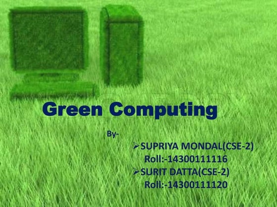 Green Computing - Presentation | PPTX