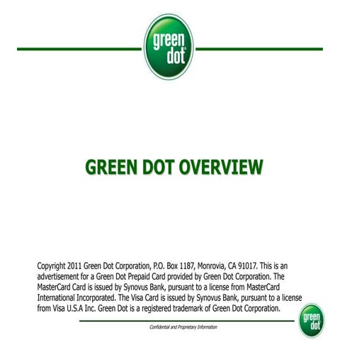 Green Dot Card | PPTX