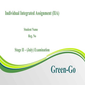 Green-Go (Individual Integrated Assignment (IIA) | PPTX