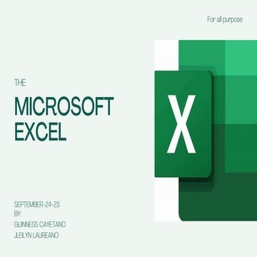 Microsoft Excel In Empowerment Technology In senior high | PPTX