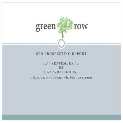 Green Row PR Seo Audit | PPTX | Search | Internet