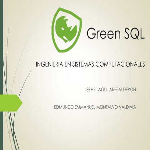 Green sql | PPT