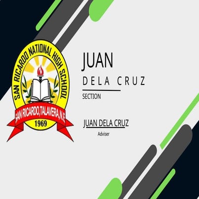 School temporary name tag green theme.pptx